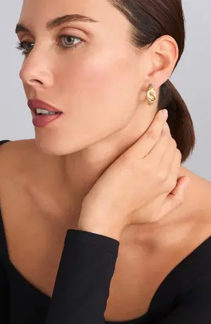 Lagos Signature Caviar Diamond Hoop Earrings - Two-tone