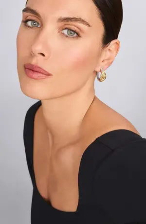 Lagos Signature Caviar Interlocking Circle Hoop Earrings - Two-tone