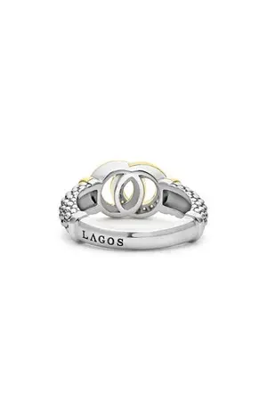 Lagos Signature Caviar Interlocking Diamond Ring