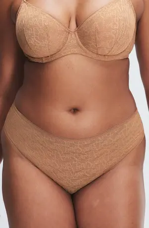 SAVAGE X FENTY Signature Script Cheeky Briefs - Sweet Latte Nude