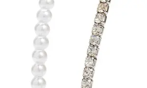 Bp. Crystal & Imitation Pearl Layered Headband