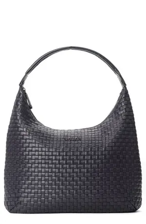 Mz Wallace Large Woven Shoulder Bag - Black