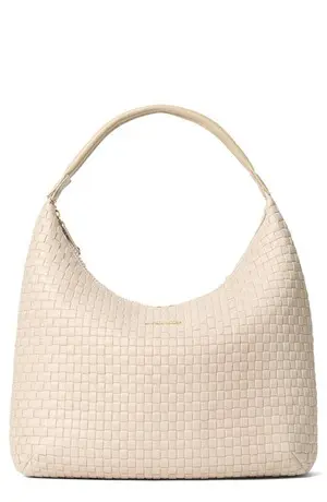 Mz Wallace Large Woven Shoulder Bag - Buff