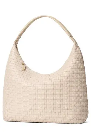 Mz Wallace Large Woven Shoulder Bag - Buff