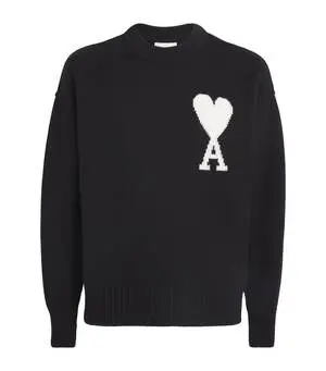 AMI Paris Virgin Wool Logo Sweater