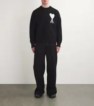 AMI Paris Virgin Wool Logo Sweater