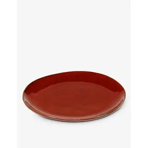 SERAX La Mère Irregular Small Stoneware Plate 18cm - Red