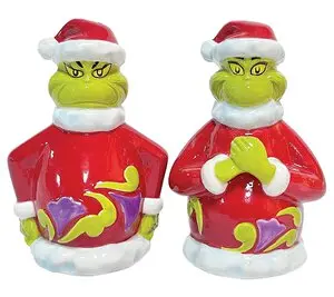 JIM SHORE Grinch Grinch Naughty & Nice Salt D Pepper - One-color