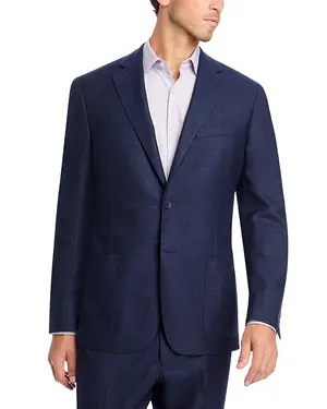 Vince Melange Solid Unstructured Slim Fit Suit Jacket - Dark Blue