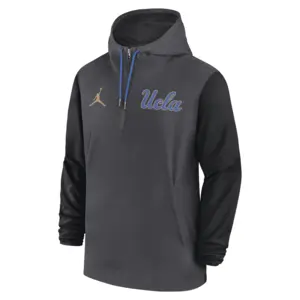 JORDAN Ucla Bruins Sideline Pre-game Player College 1/2-zip Hooded Jacket