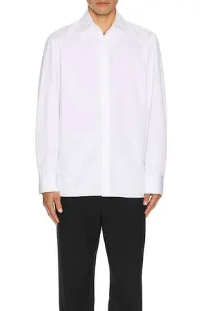 Saint Laurent Chemise Col Monsieur - Blanc