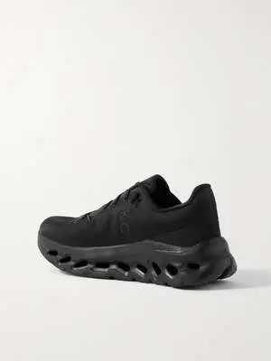 On Cloudtilt Stretch Recycled-knit Sneakers - Black