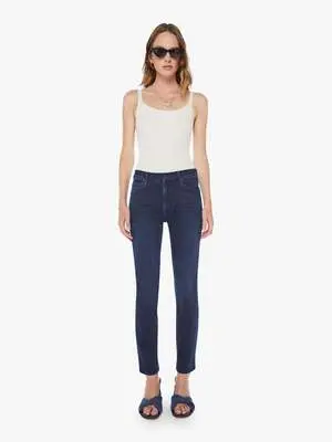MOTHER The Mid Rise Dazzler Ankle Straight Leg Jeans - Blue