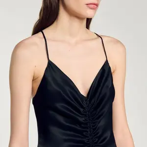 Sandro Satin-effect Maxi Dress
