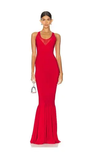 Norma Kamali Racer Fishtail Gown