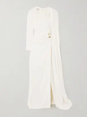 Zuhair Murad Asymmetric Cape-effect Gown