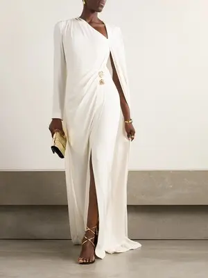 Zuhair Murad Asymmetric Cape-effect Gown