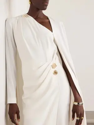 Zuhair Murad Asymmetric Cape-effect Gown