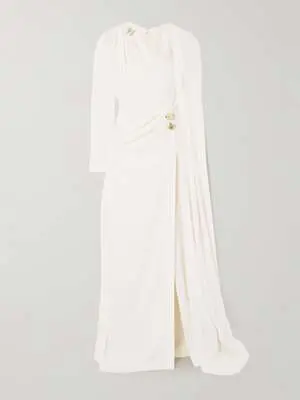 Zuhair Murad Asymmetric Cape-effect Gown