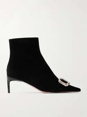 ROGER VIVIER Viv' Canard 55 Suede Ankle Boots