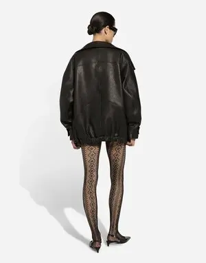 Dolce & Gabbana Oversize Vegetable-tanned Lambskin Biker Jacket