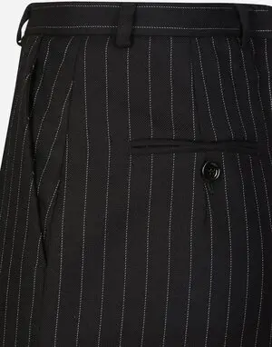 Dolce & Gabbana Pinstripe Wool Calf-length Skirt
