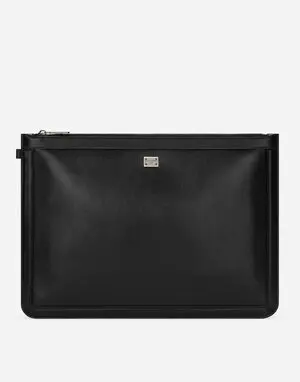 Dolce & Gabbana Large Calfskin Pouch - Black