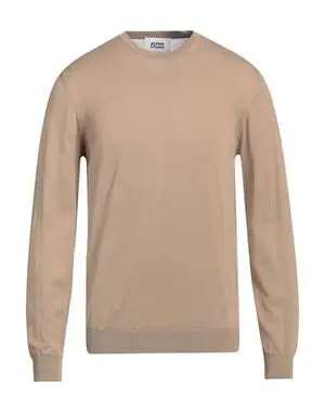Alpha Studio Cotton Knit Sweater Beige