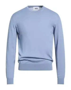 Alpha Studio Cotton Knit Sweater - Blue