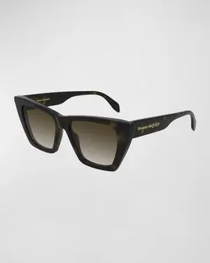 Alexander McQueen Logo Cat-eye Sunglasses