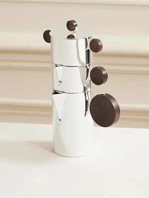 Christofle Gigogne -plated And Wood Coffee Pot - Silver