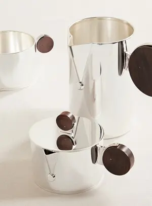 Christofle Gigogne -plated And Wood Coffee Pot