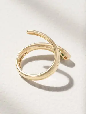 Alison Lou Tear 14-karat Laboratory-grown Emerald Ring