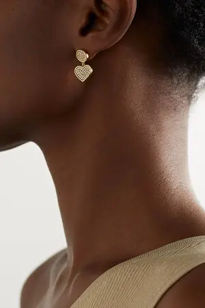 Established 18-karat Diamond Heart Earrings