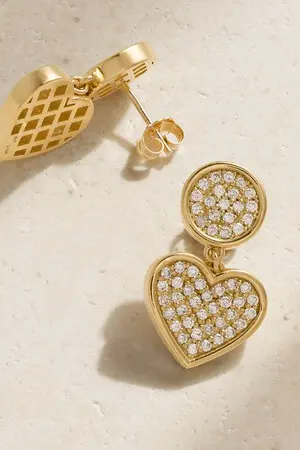 Established 18-karat Diamond Heart Earrings
