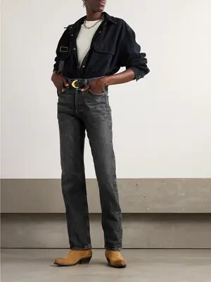 AGOLDE Kelly Mid-rise Straight-leg Jeans - Black
