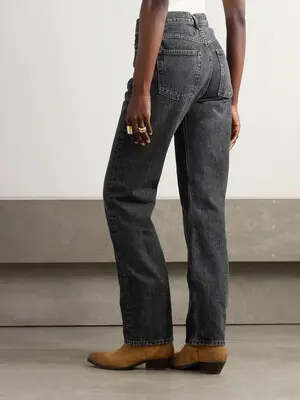 AGOLDE Kelly Mid-rise Straight-leg Jeans - Black