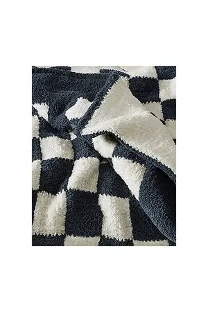 Free People Sunday Citizen Checkerboard Throw - Midnight