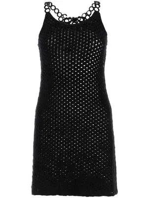 Chloé Crochet Knit Minidress - Black