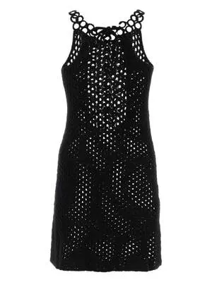 Chloé Crochet Knit Minidress - Black