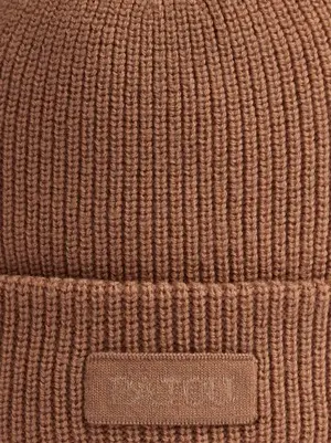 PATOU Logo-embroidered Beanie - Brown