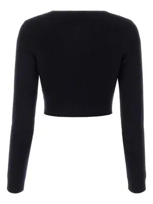 JIL SANDER Cropped Wool Sweater - Blue
