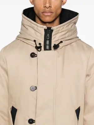 Peuterey Logo-patch Parka Coat - Neutrals