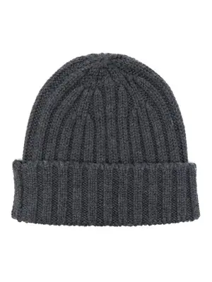 Aspesi Ribbed-knit Beanie - Grey