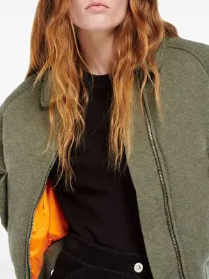 BARRIE Knitted Bomber Jacket