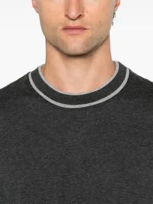 Peserico Contrasting-collar T-shirt