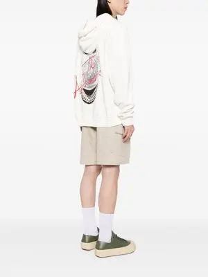 IH NOM UH NIT Graphic Print Hoodie - White