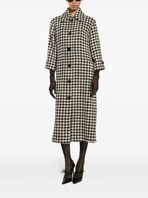 Dolce & Gabbana Houndstooth Trench Coat