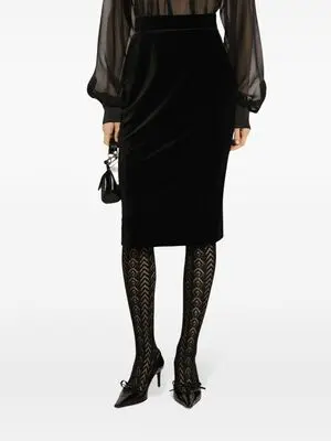 Dolce & Gabbana Velvet Knee-length Skirt