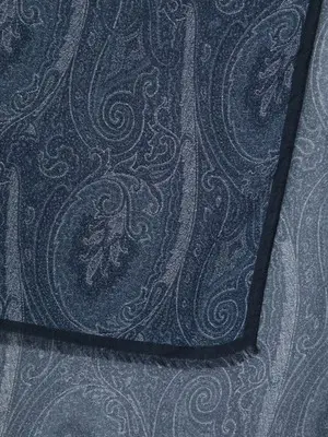 Etro Paisley-print Scarf - Blue